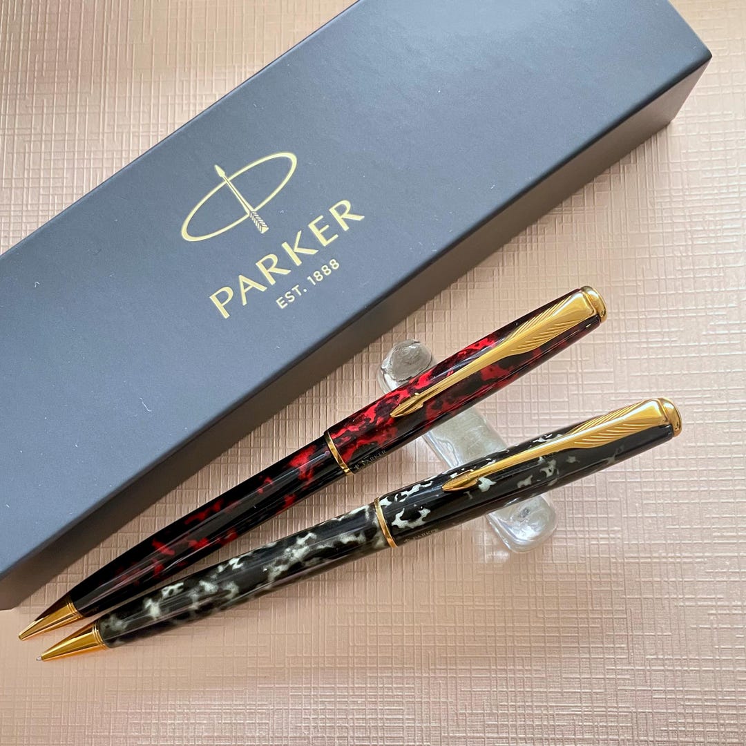 PARKER Sonnet Laque Firedance and Moonbeam Pencil-made in France in Original Box Mint Condition ...
