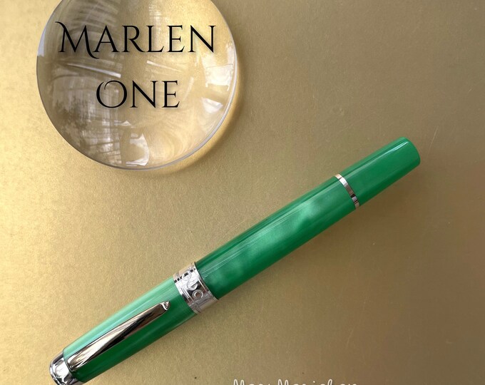 Marlene ONE Italian Fountain Pen-apple Green-steel Nib Size M -mint ...