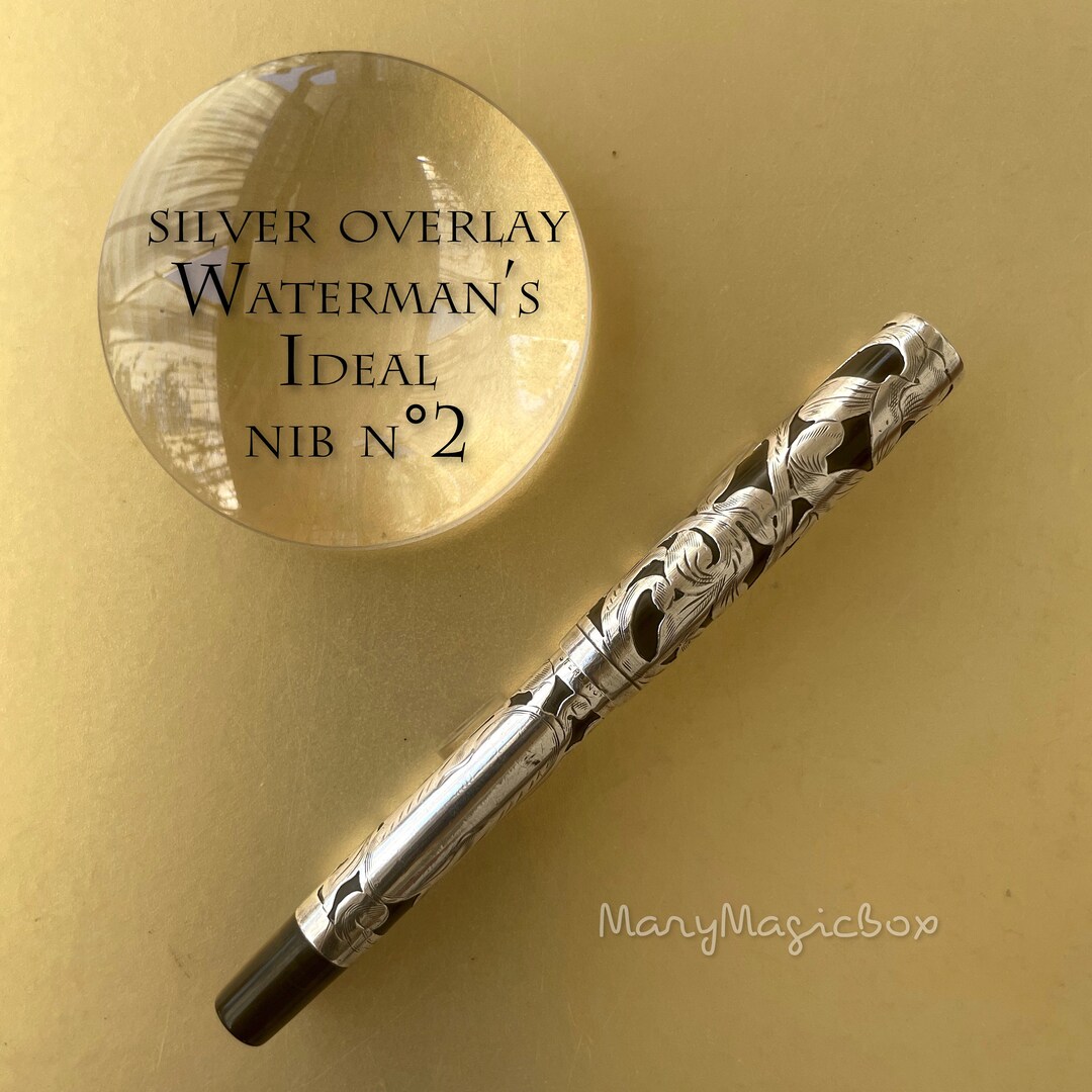 Sterling Silver Filigree Clover Overlay Fountain Pen Waterman's Ideal ...