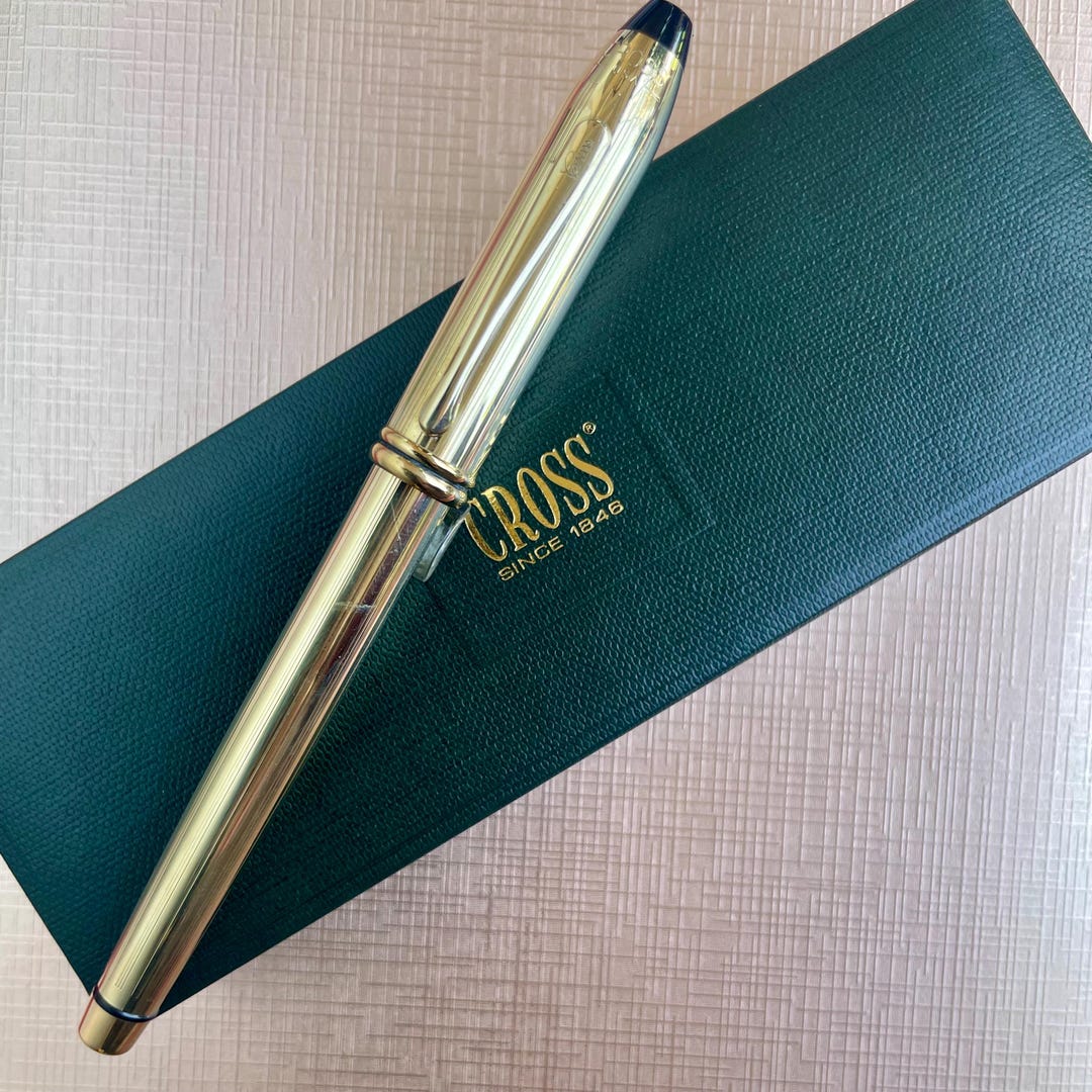 Cross Townsend Fountain Pen Original Nib Gold 14 Ct. Size F, Excellent ...