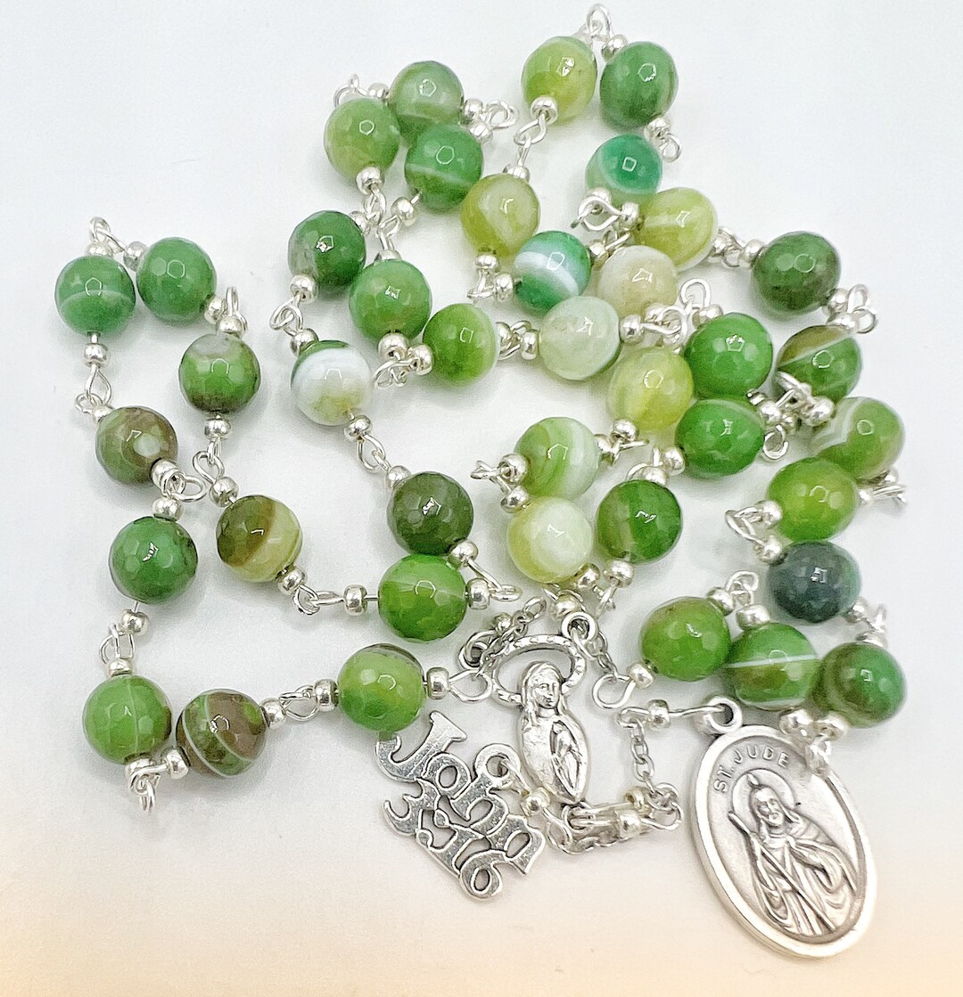 St Jude Thaddeus 40 Bead Chaplet John 3:16 Catholic Devotion Eucharist ...