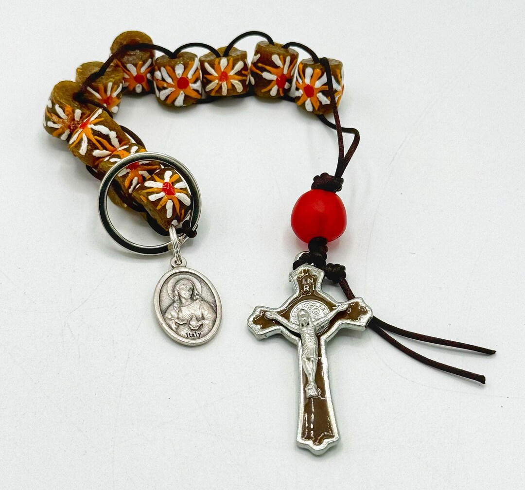 Our Lady of Mount Carmel Single Decade Rosary Palm Pocket Tenner ...
