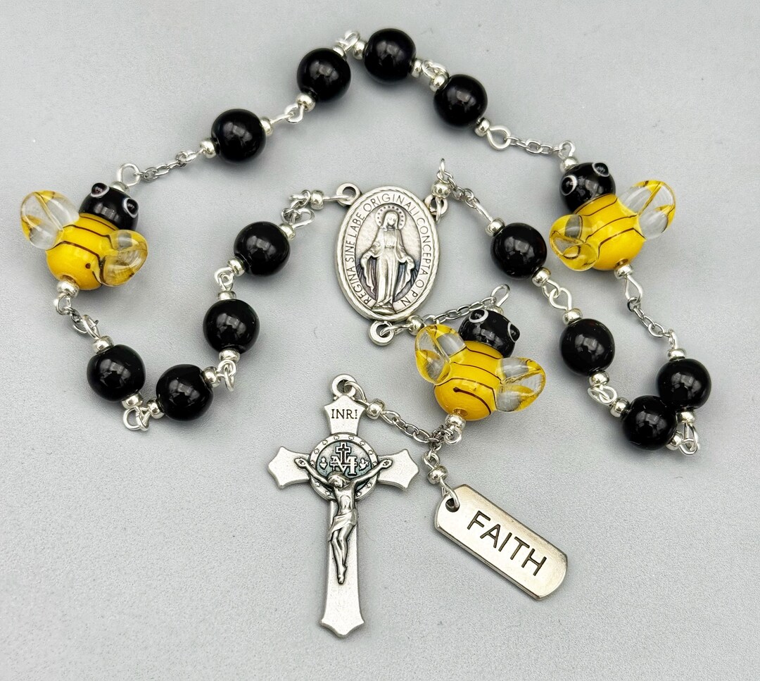 Our Lady of the Bees Chaplet Marian Bee Devotion Queen Bee Mary Honey ...