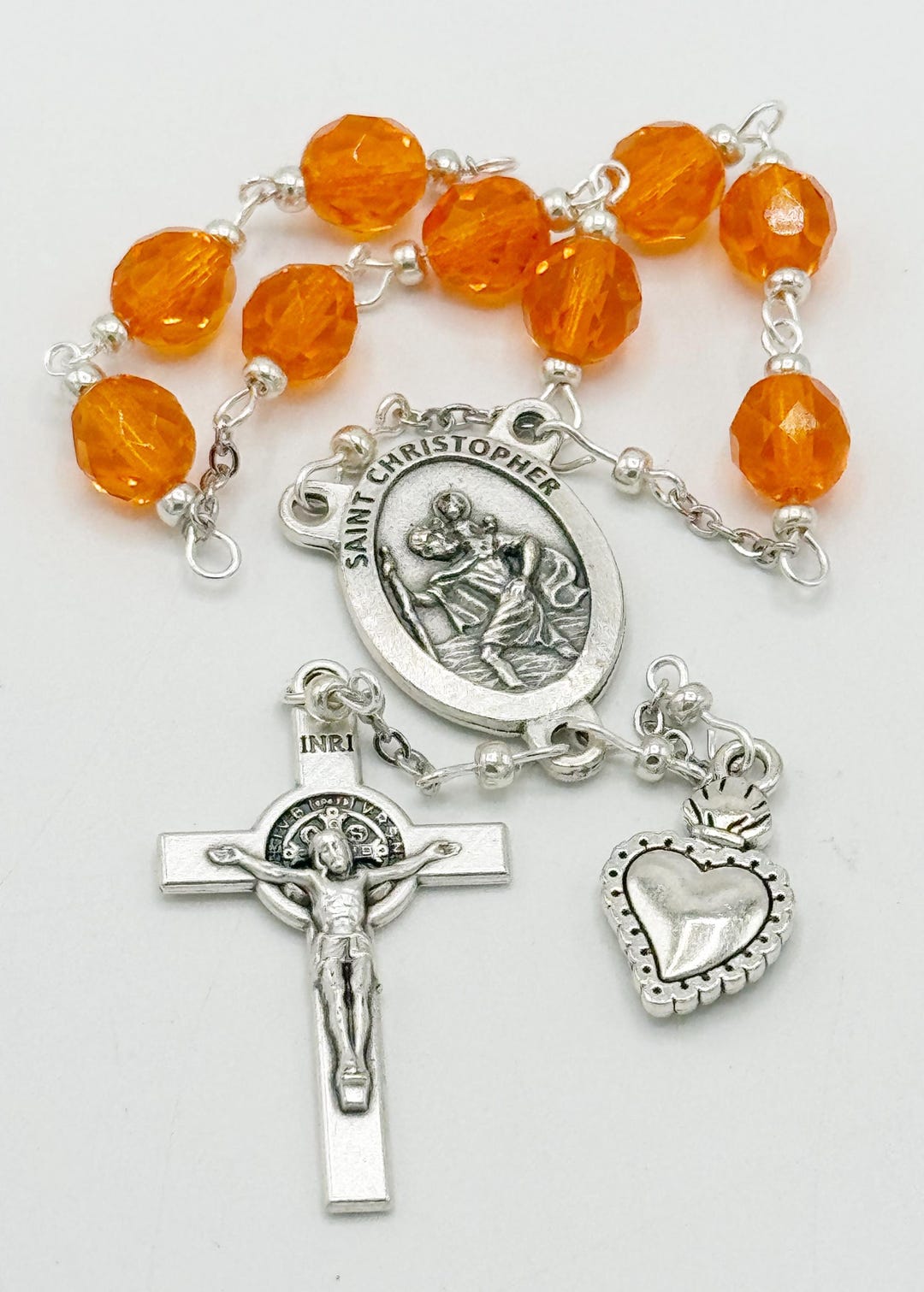 Saint Christopher Chaplet Looped Niner Catholic Travelers Protection ...