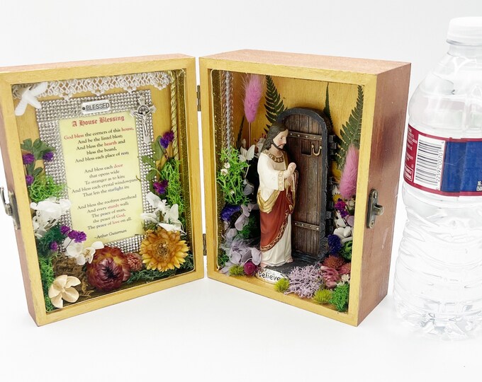 Jesus Knocking Table Top Shrine Home Altar Catholic Gift Eucharist ...