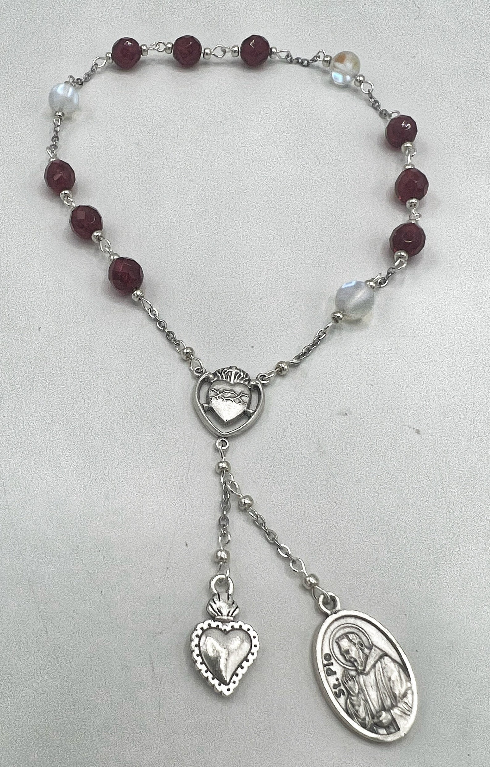 Saint Padre Pio Sacred Heart Chaplet Christ Eucharist Devotion - Etsy