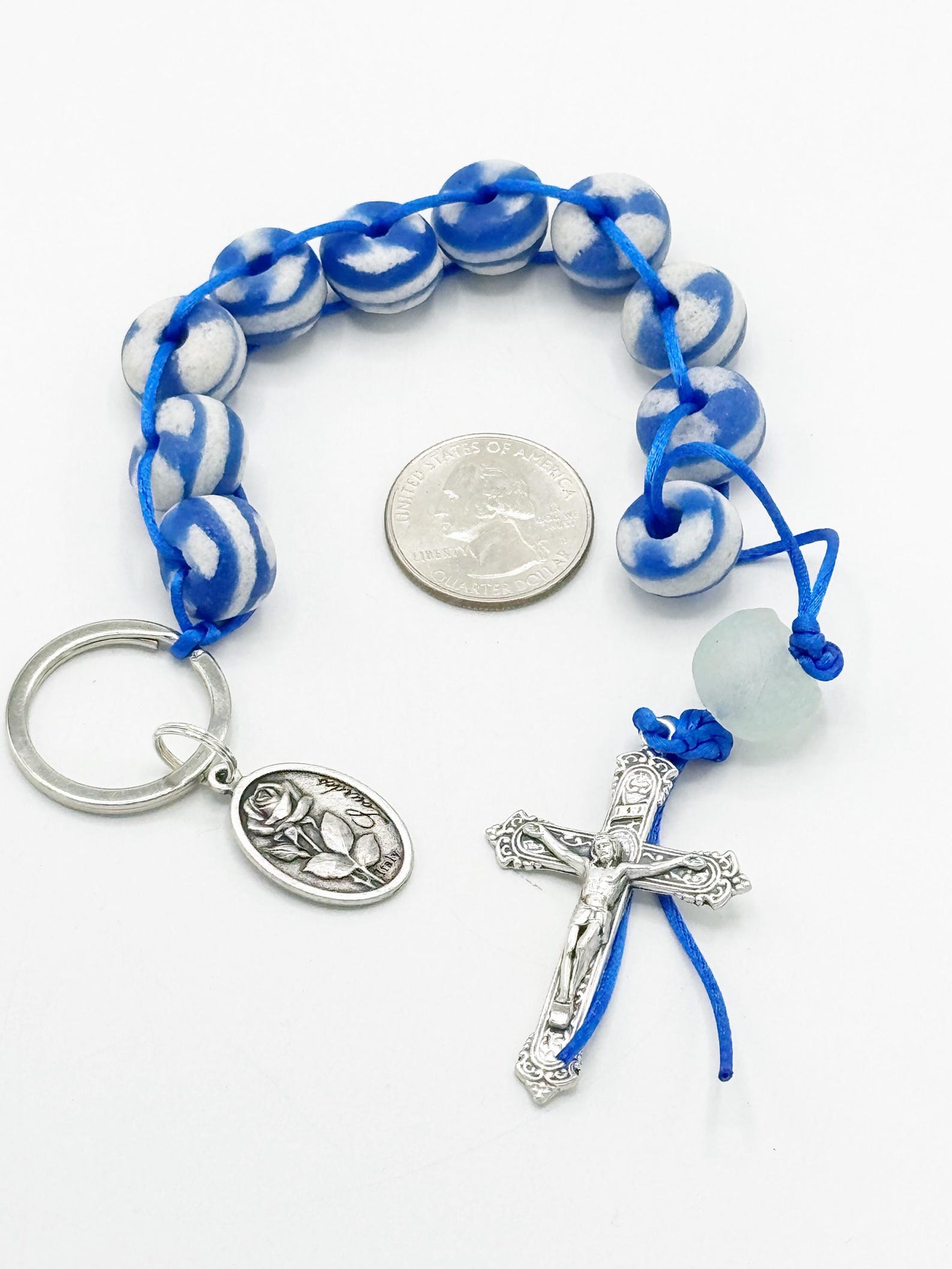 Our Lady of Lourdes Single Decade Rosary Palm Pocket Tenner Catholic ...