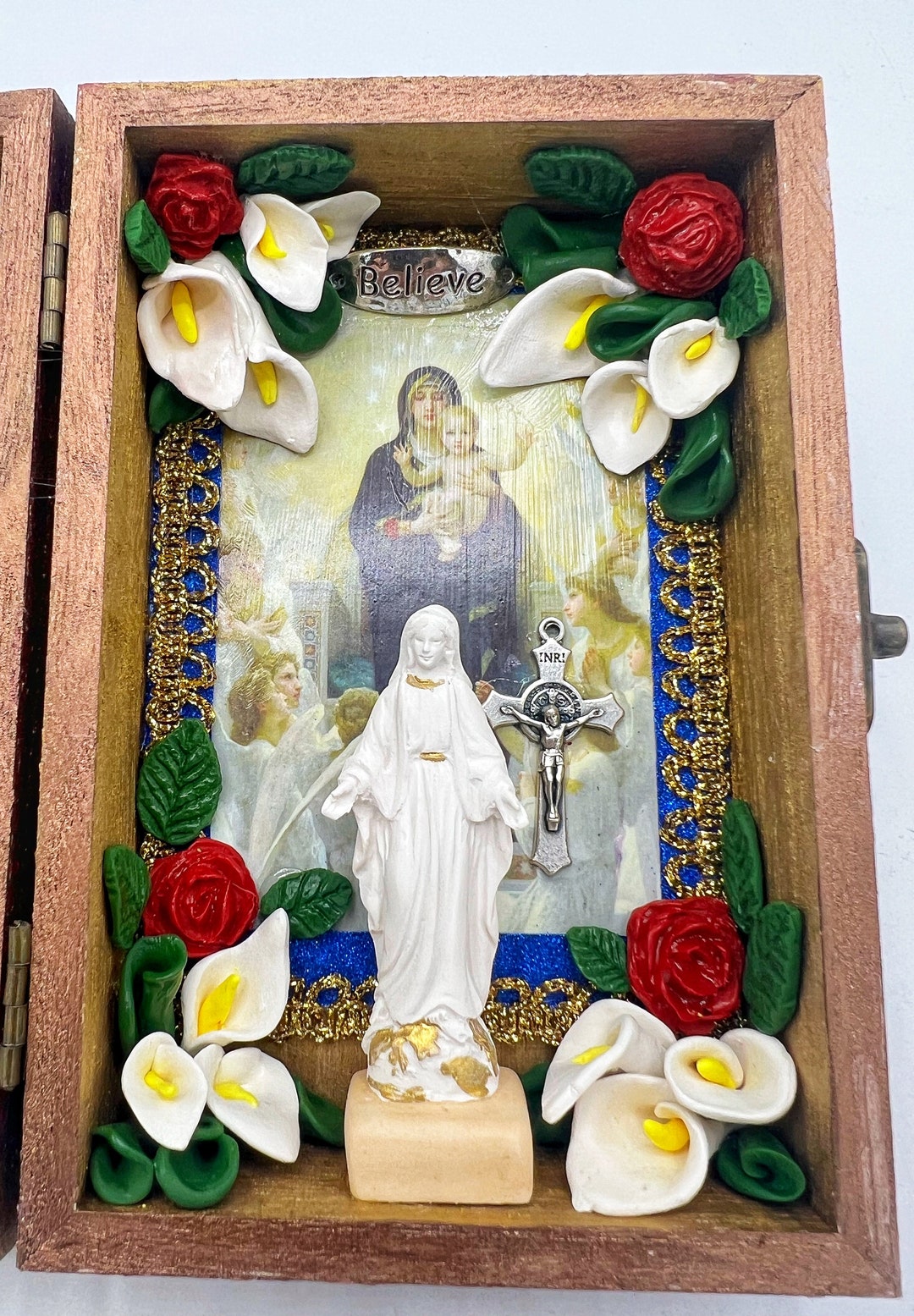 Hail Holy Queen Tabletop Shrine Altar Grotto Catholic Gift Holy Spirit ...