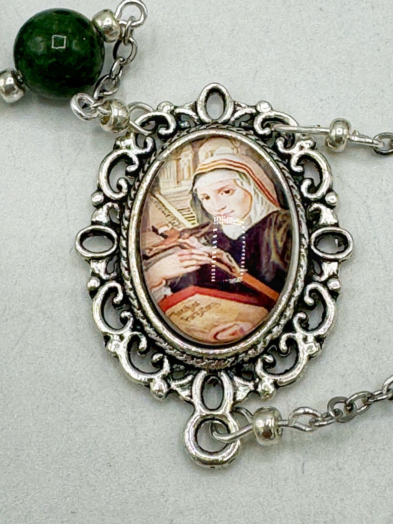 Saint Catherine of Genoa Palm Rosary – Catholic Mystic of Purgatory ...