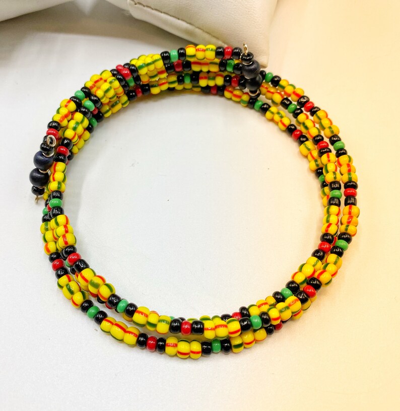 Pan African 5 Piece Jewelry Set Ashanti Beads Rasta Ghana - Etsy