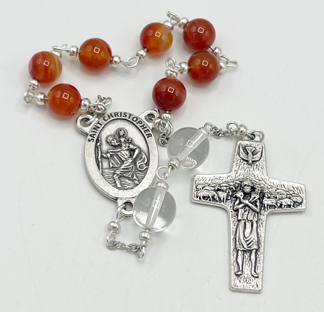 Saint Christopher Chaplet Catholic Devotion Travelers Protection Christ ...