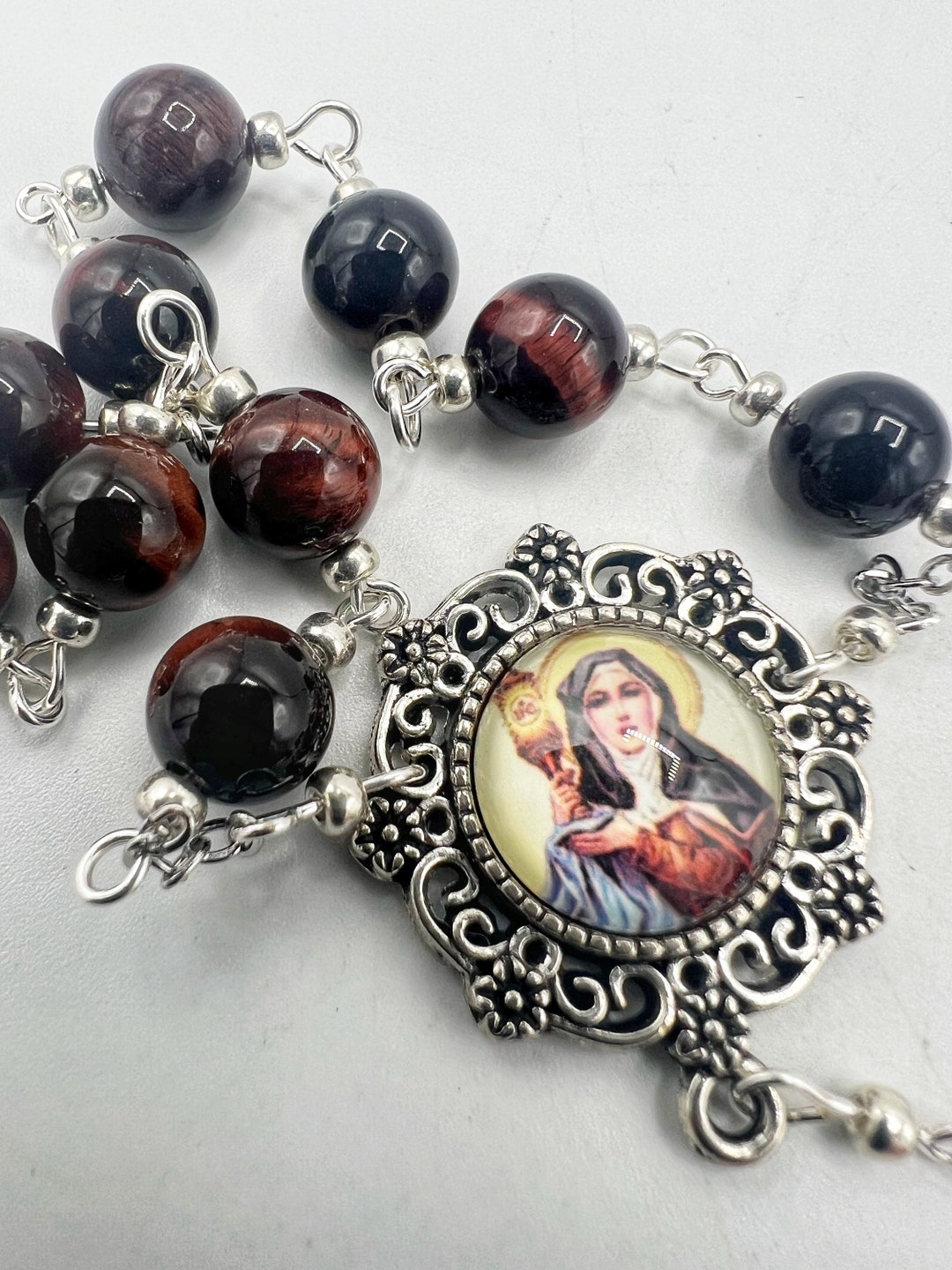 Saint Clare PALM Rosary Chaplet Catholic Devotion Follower of St ...