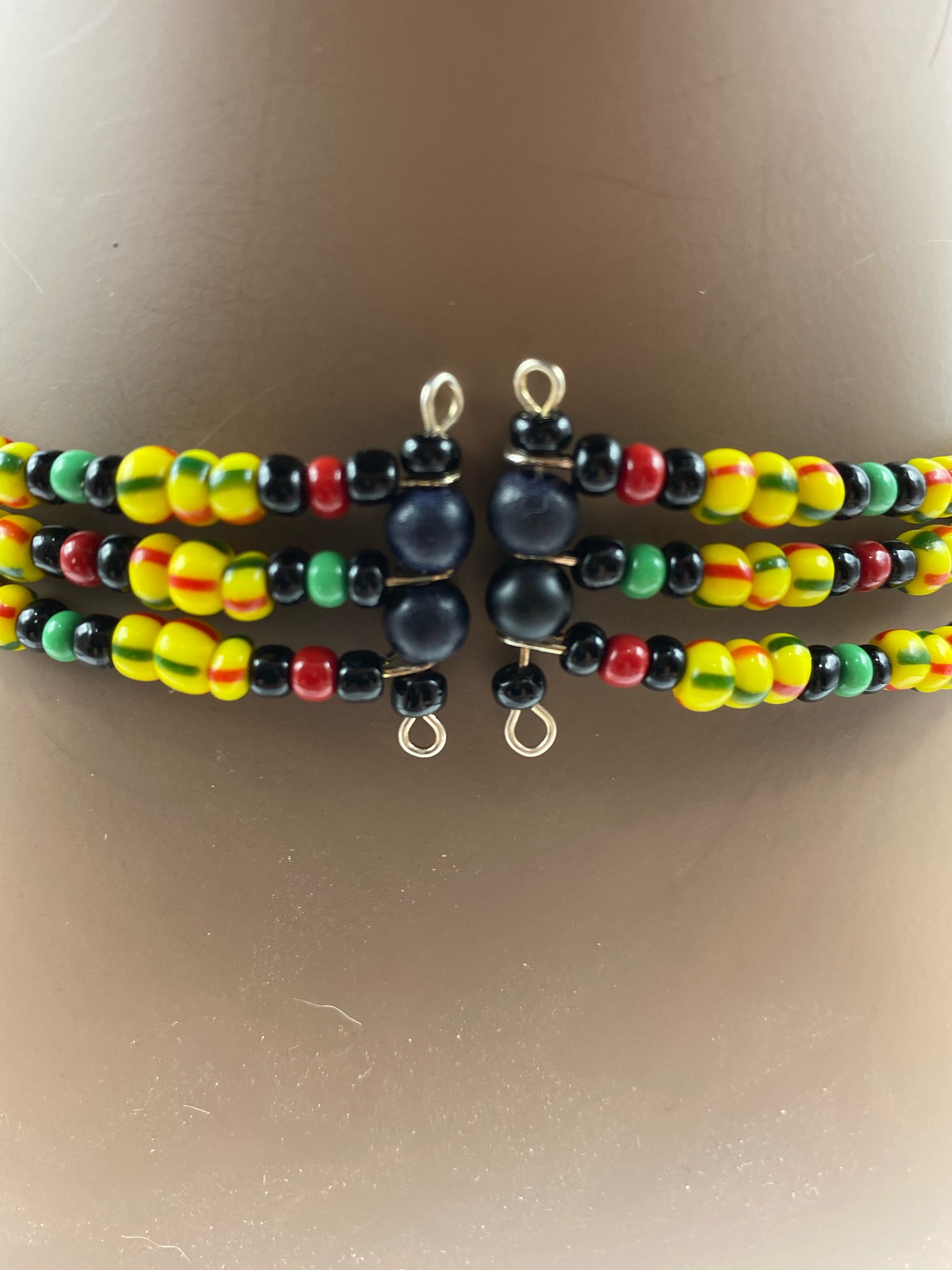 Pan African 5 Piece Jewelry Set Ashanti Beads Rasta Ghana - Etsy