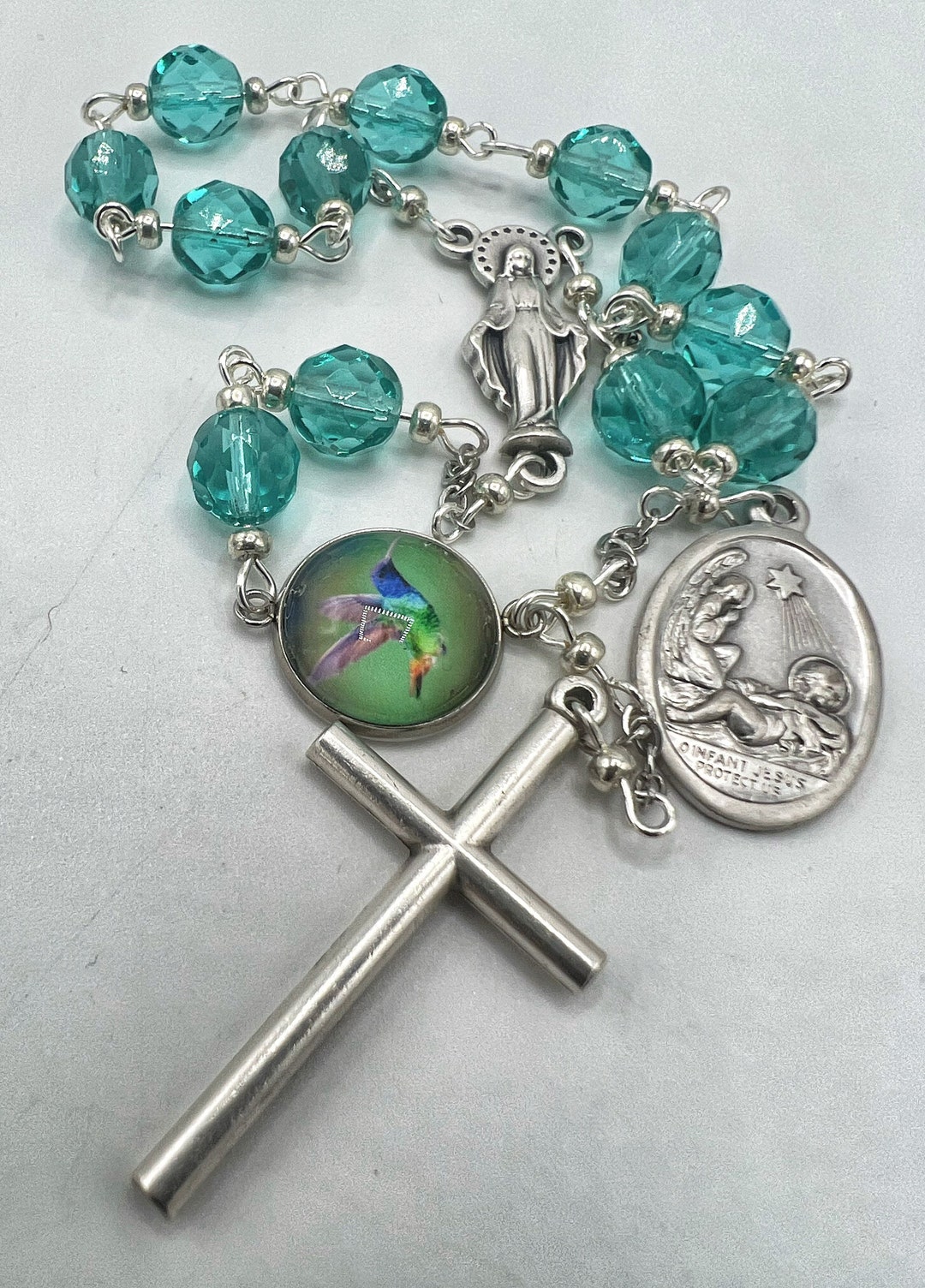 Infant Jesus Palm Rosary Chaplet Hummingbird Catholic Christ Devotion ...