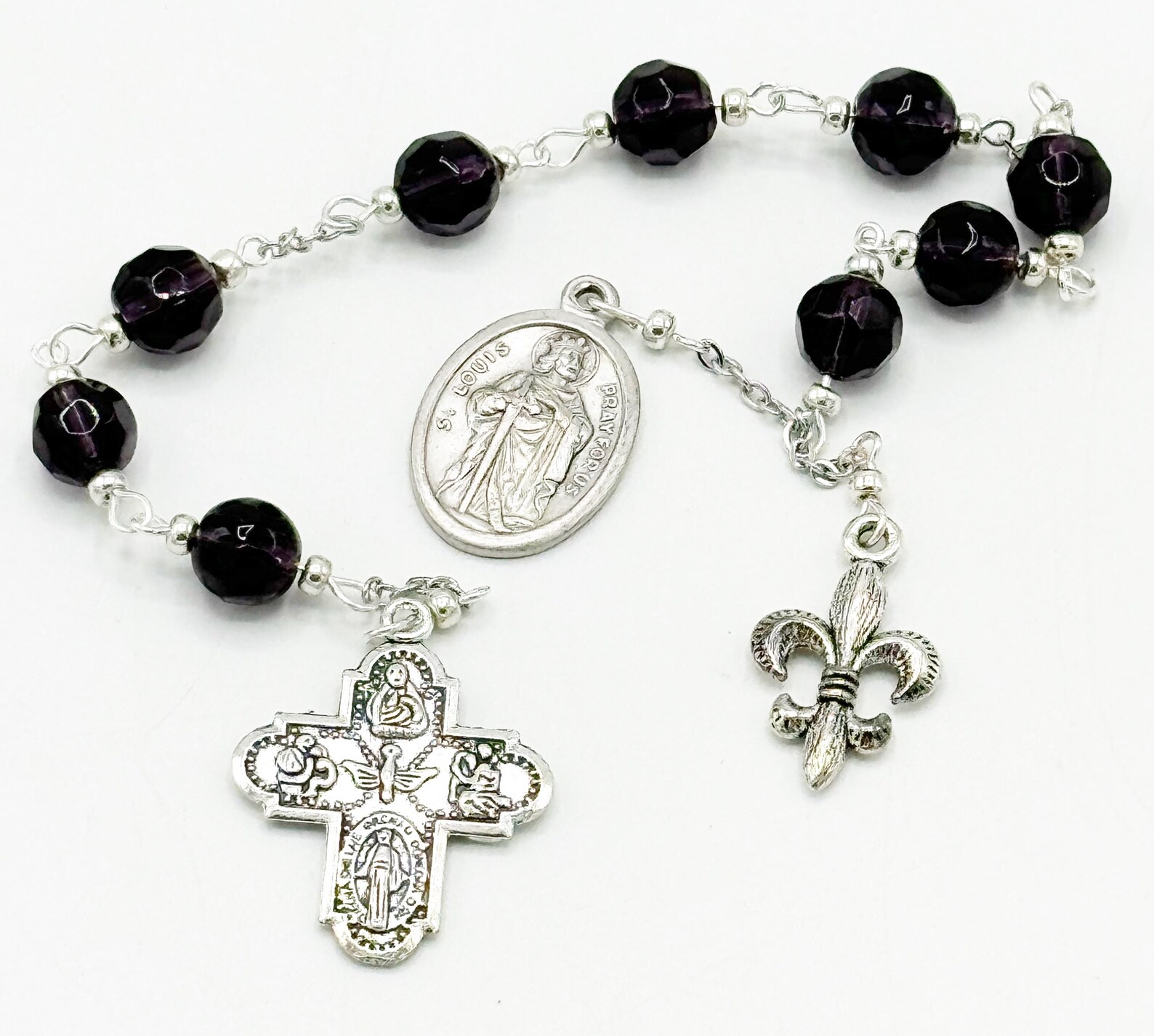 St Louis of France Looped NINER Chaplet Louis the Saint Christian ...