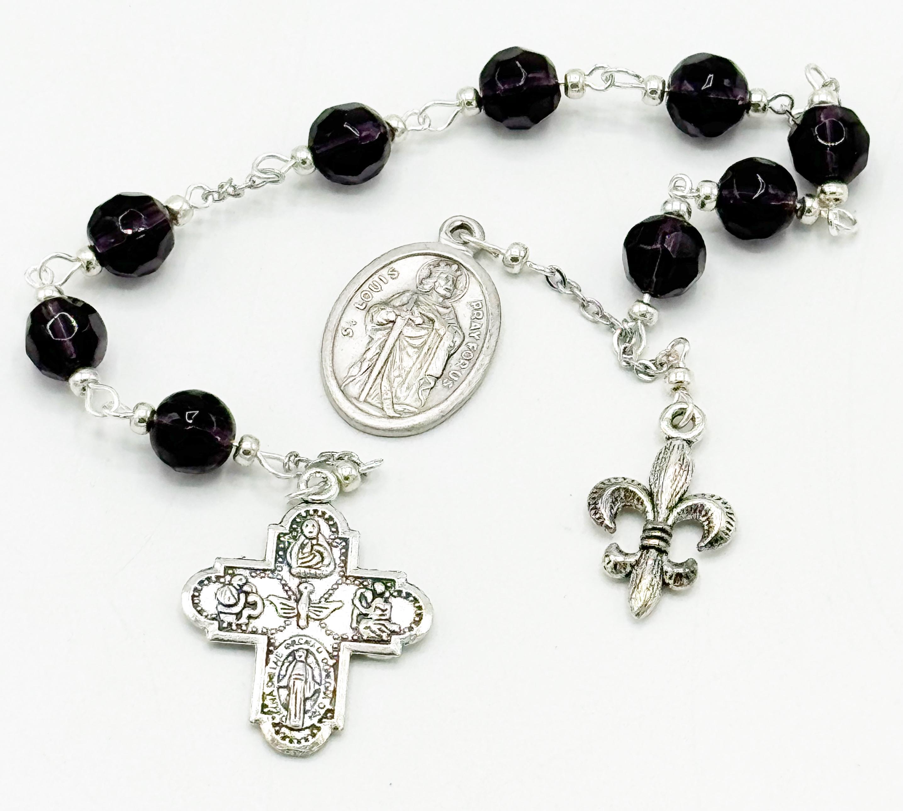St Louis of France Looped NINER Chaplet Louis the Saint Christian ...