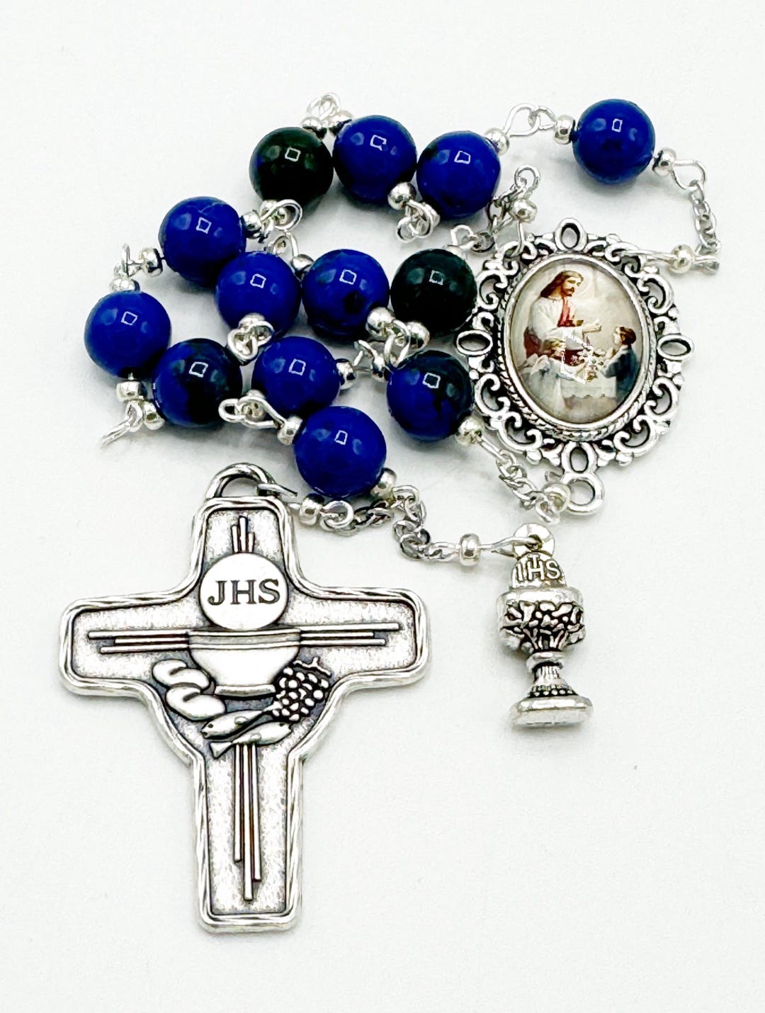 Boy First Holy Communion Palm Rosary Catholic Milestone Jesus Christ ...