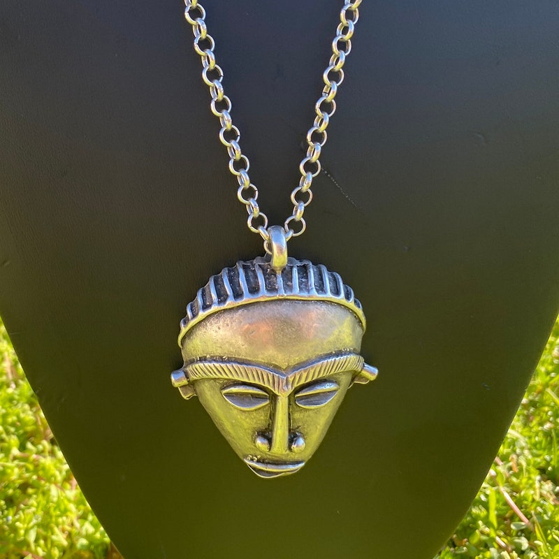 African Mask Pendant - Etsy