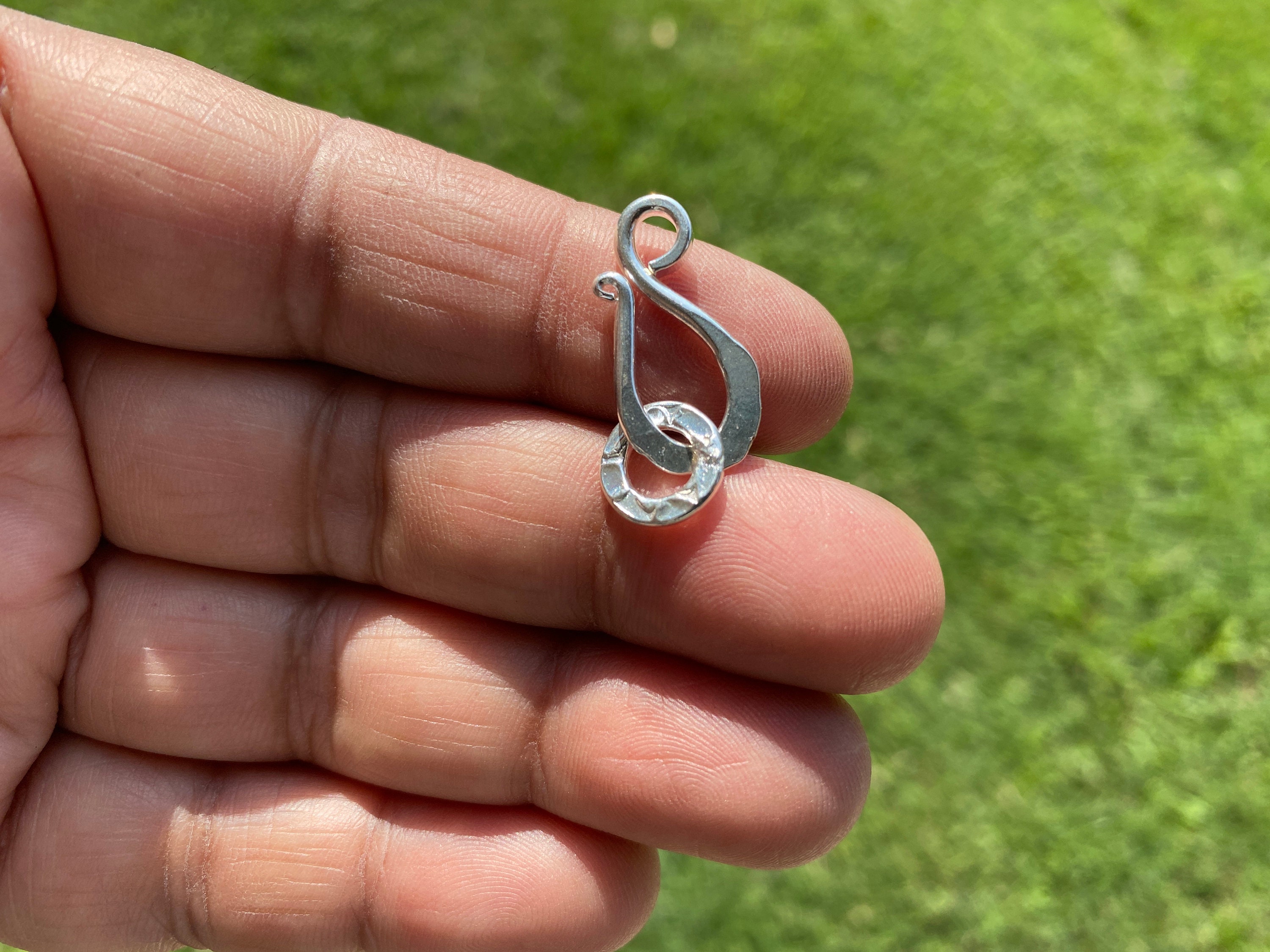 20x10mm Hammered Half S-hook Brushed Gold or Silver Overlay - Etsy