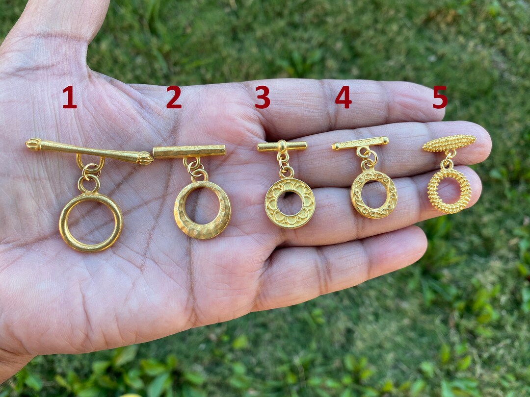 New Classics Toggle, High Quality 18K Brushed Gold Overlay Toggle Clasp ...