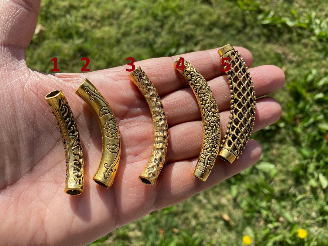 Curved tube beads for jewelry making store