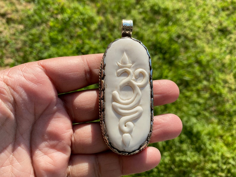 Tibetan Ohm Mani Mantra Hand Carved Buffalo Bone Tibetan - Etsy