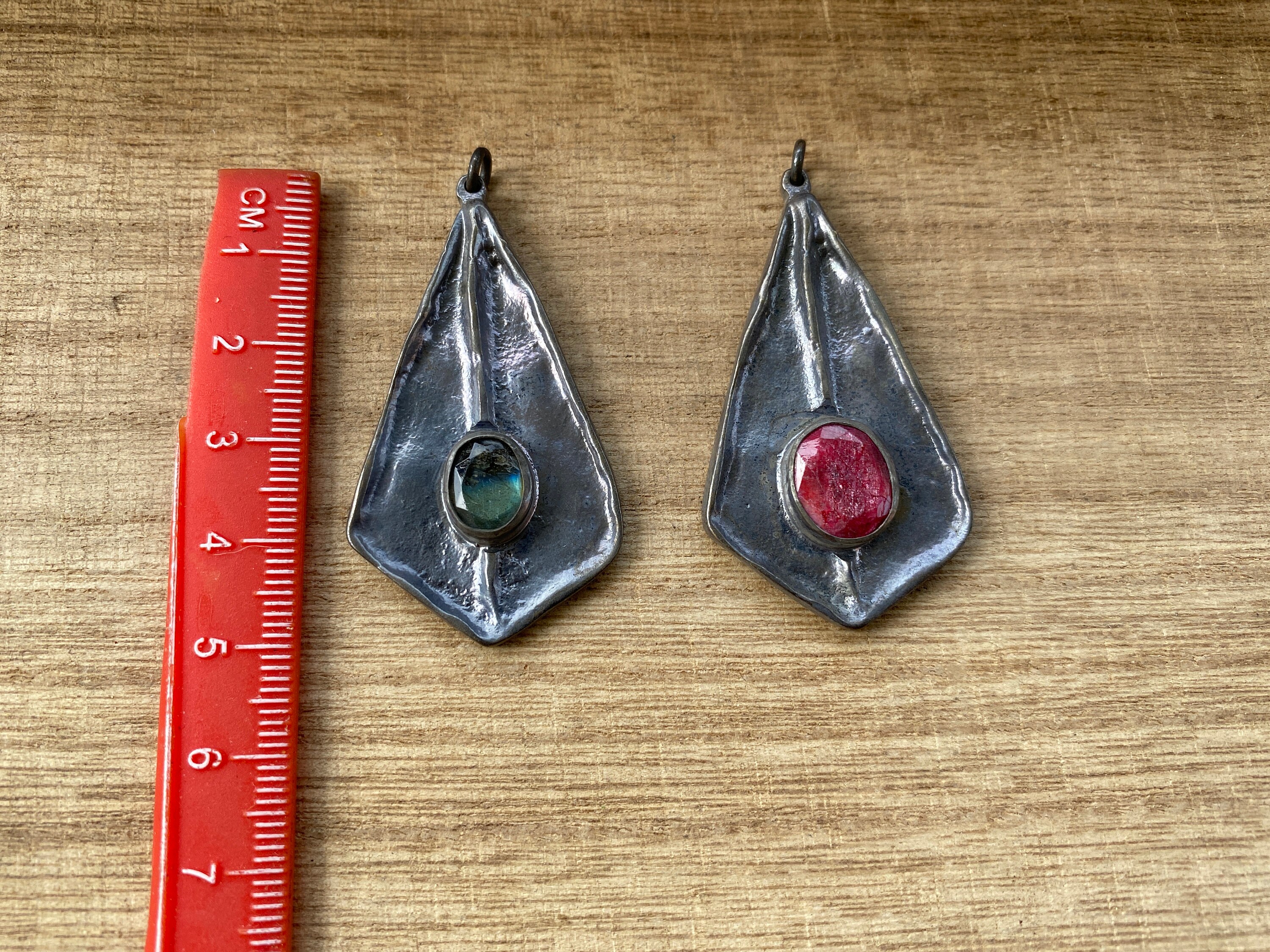Latest Design Small Gemstone Pendant Oxidize Brass Pendant - Etsy