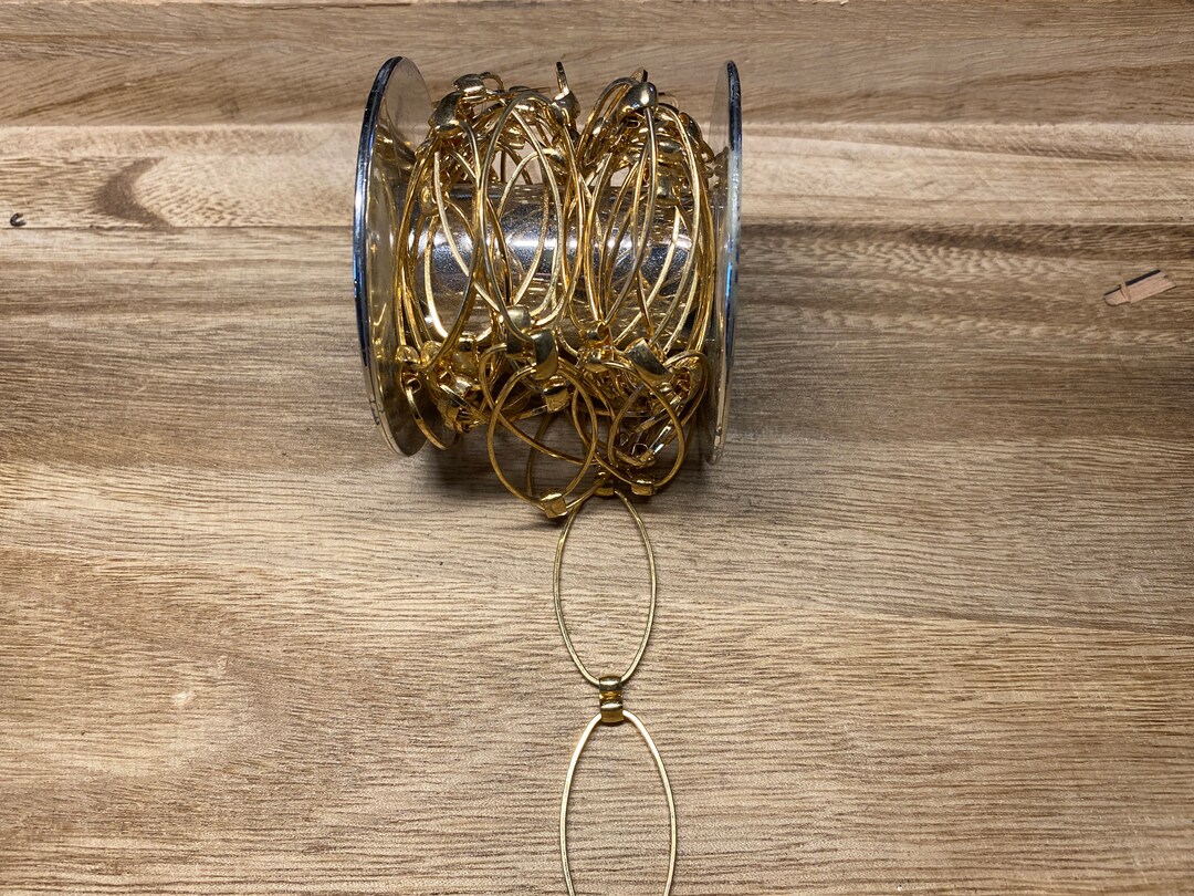 40x19mm Large Oval High Quality Gold Chain, 18k Shiny Gold Overlay ...