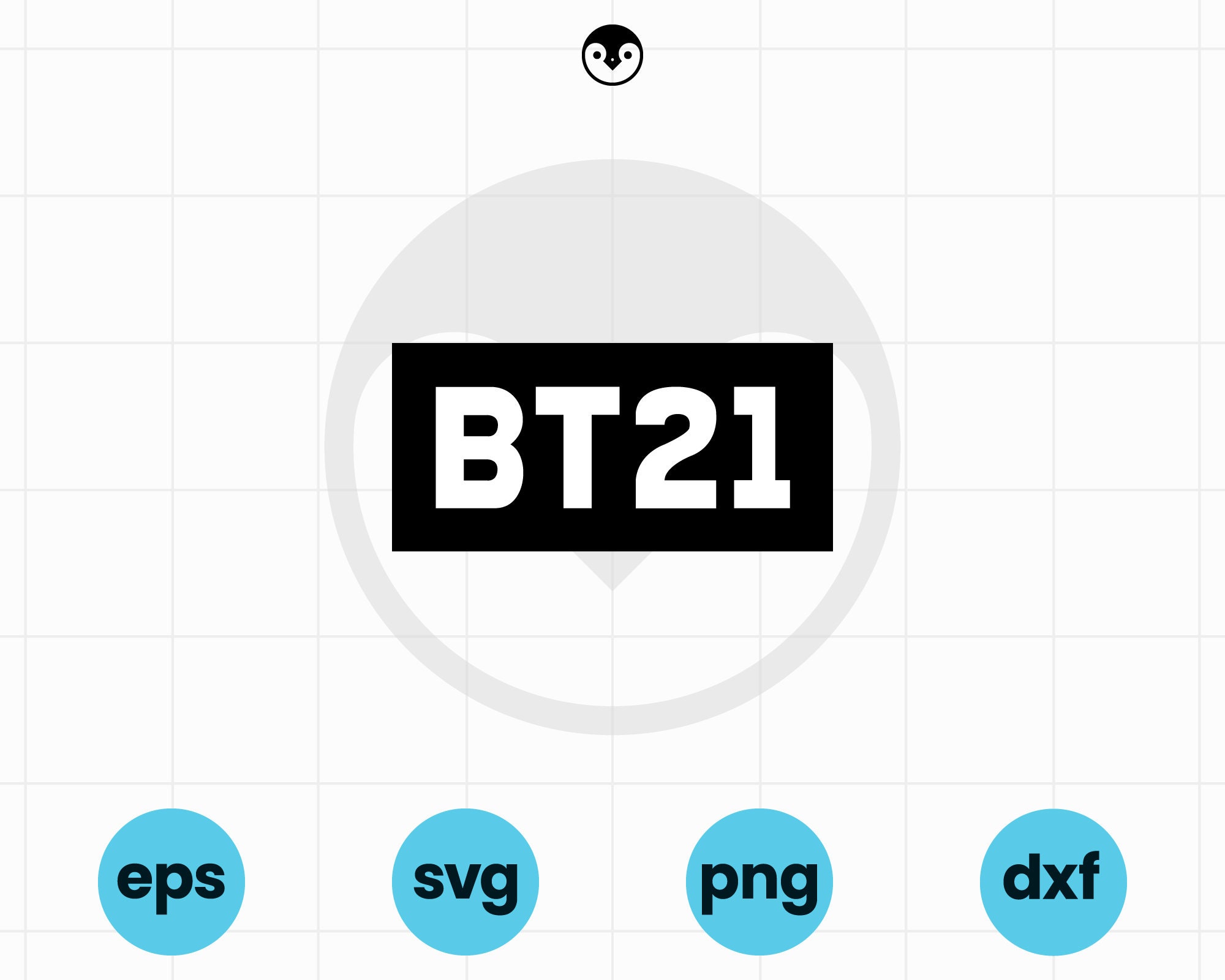BT21 SVG Png Eps Dxf Layered and Black & White BTS - Etsy