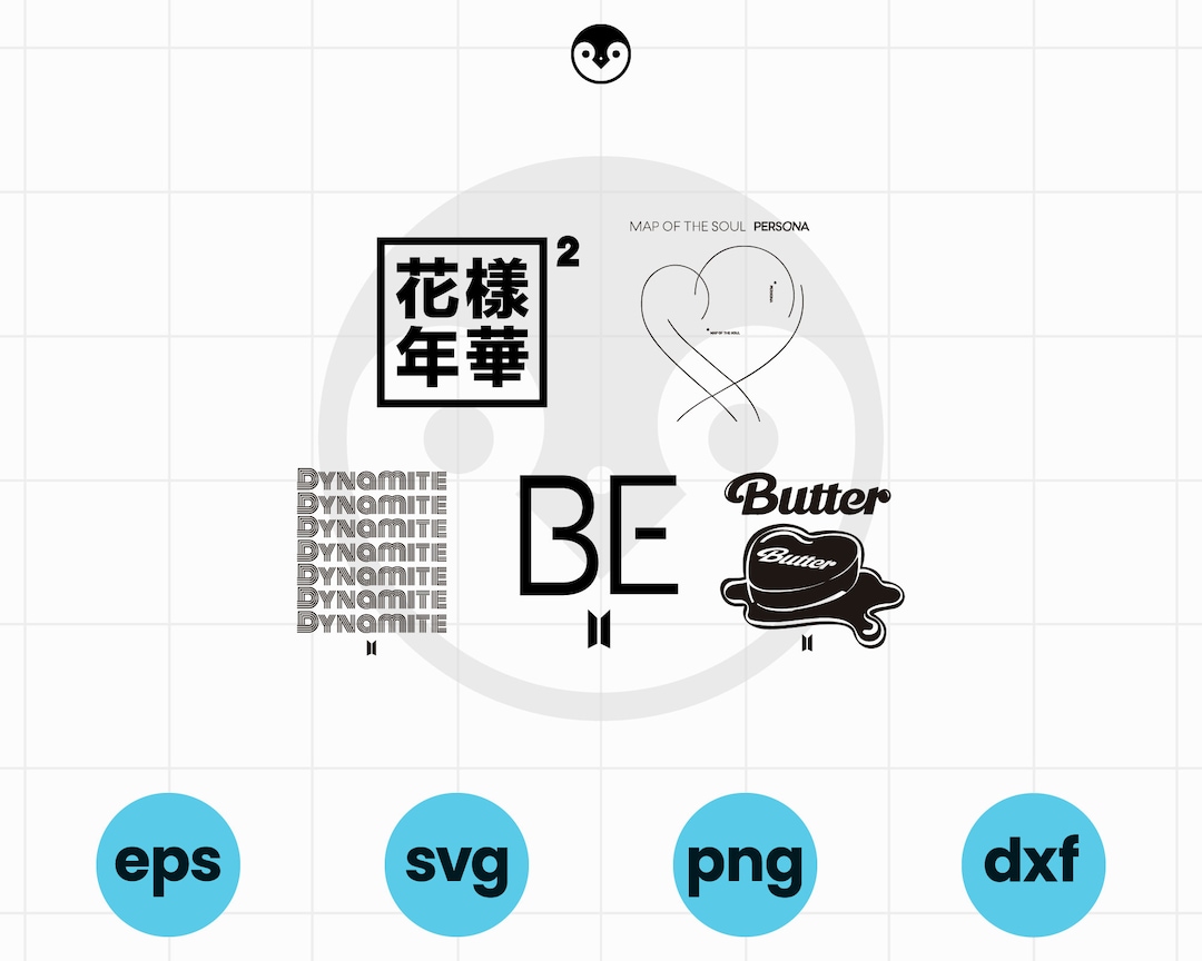 BTS Album Covers SVG | Png, Eps, Dxf | Albums Bundle, Dynamite, Butter ...