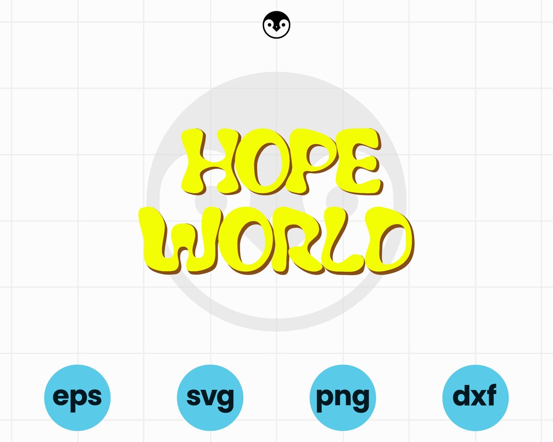 Hope World SVG | Png, Eps, Dxf | J-hope Vector Cut File - Etsy