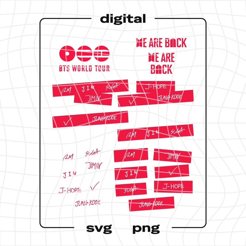 Bts World Tour Svg - Etsy