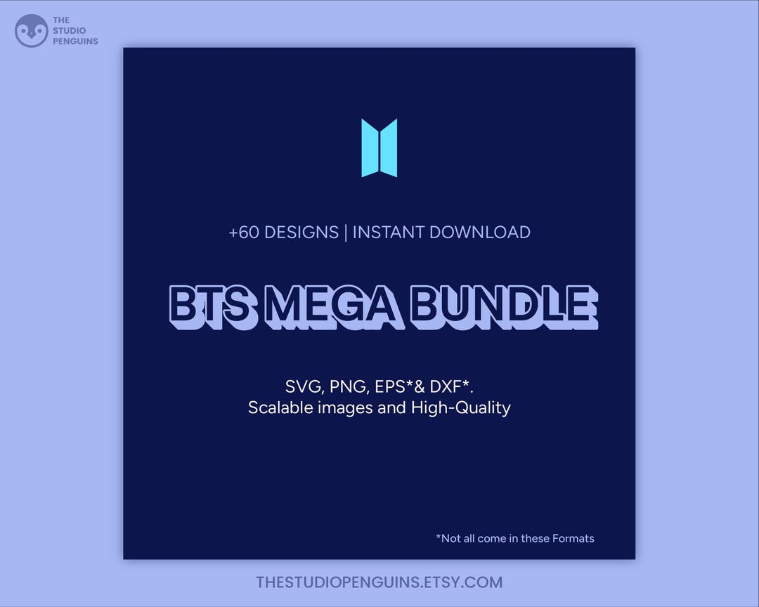 All BTS Designs BTS Mega Bundle SVG Png Eps Dxf Download Every Bangtan ...