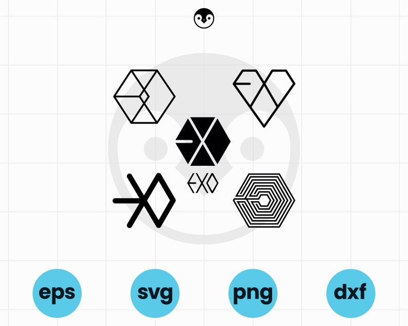 EXO SVG Bundle Png Eps Dxf Korean Boyband Cricut Files - Etsy