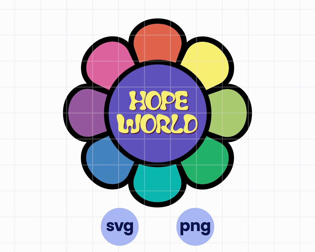 Hope World Flower SVG | Png | J-hope Vector Cut File - Etsy