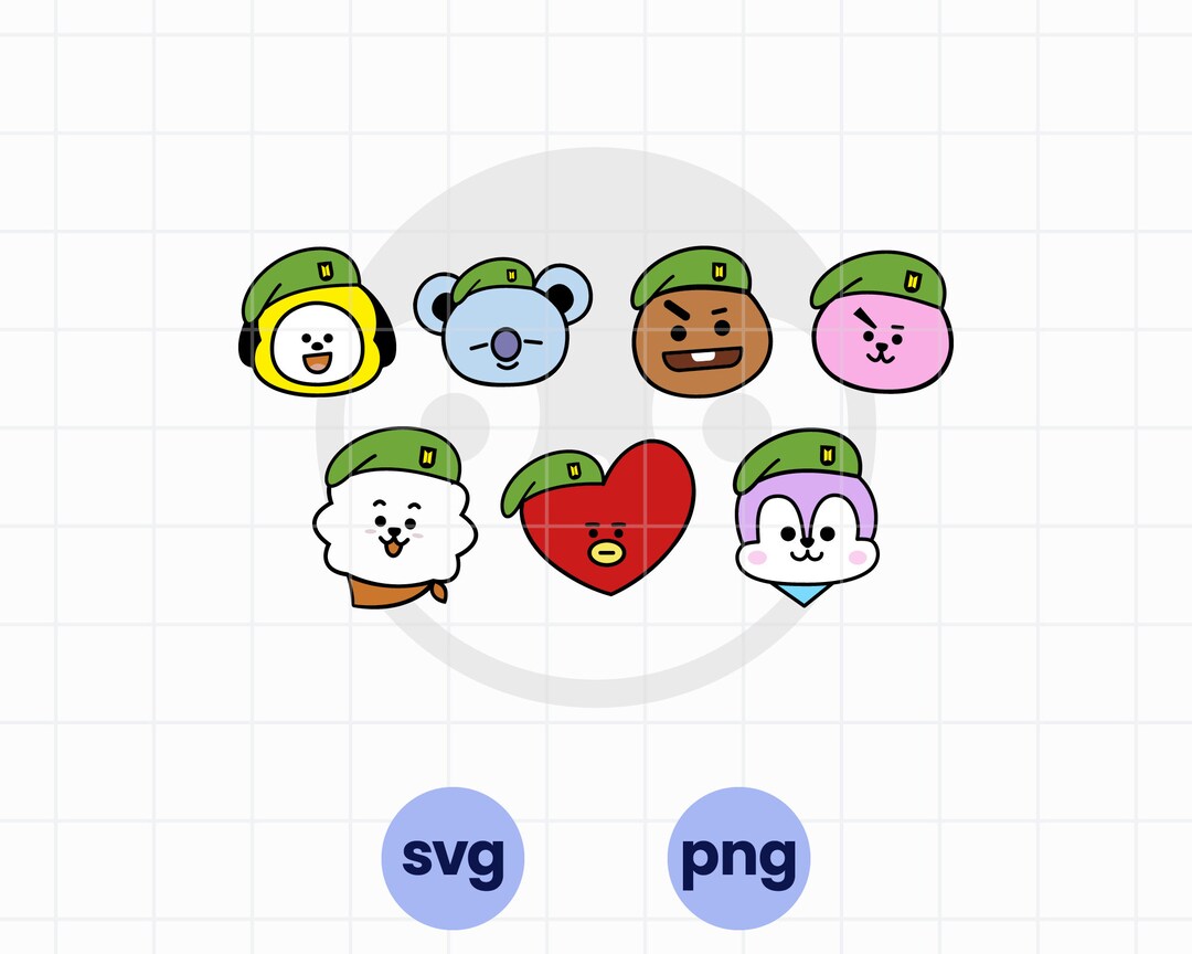 BT21 Military Enlistment SVG Bundle PNG BTS Army Shirt - Etsy Australia
