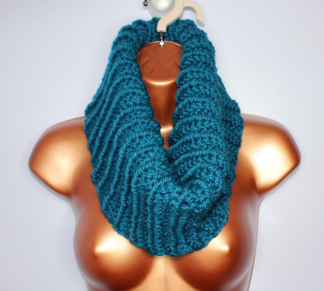 PATTERN Cozy Chunky Knit Ribbed Cowl - Etsy Denmark