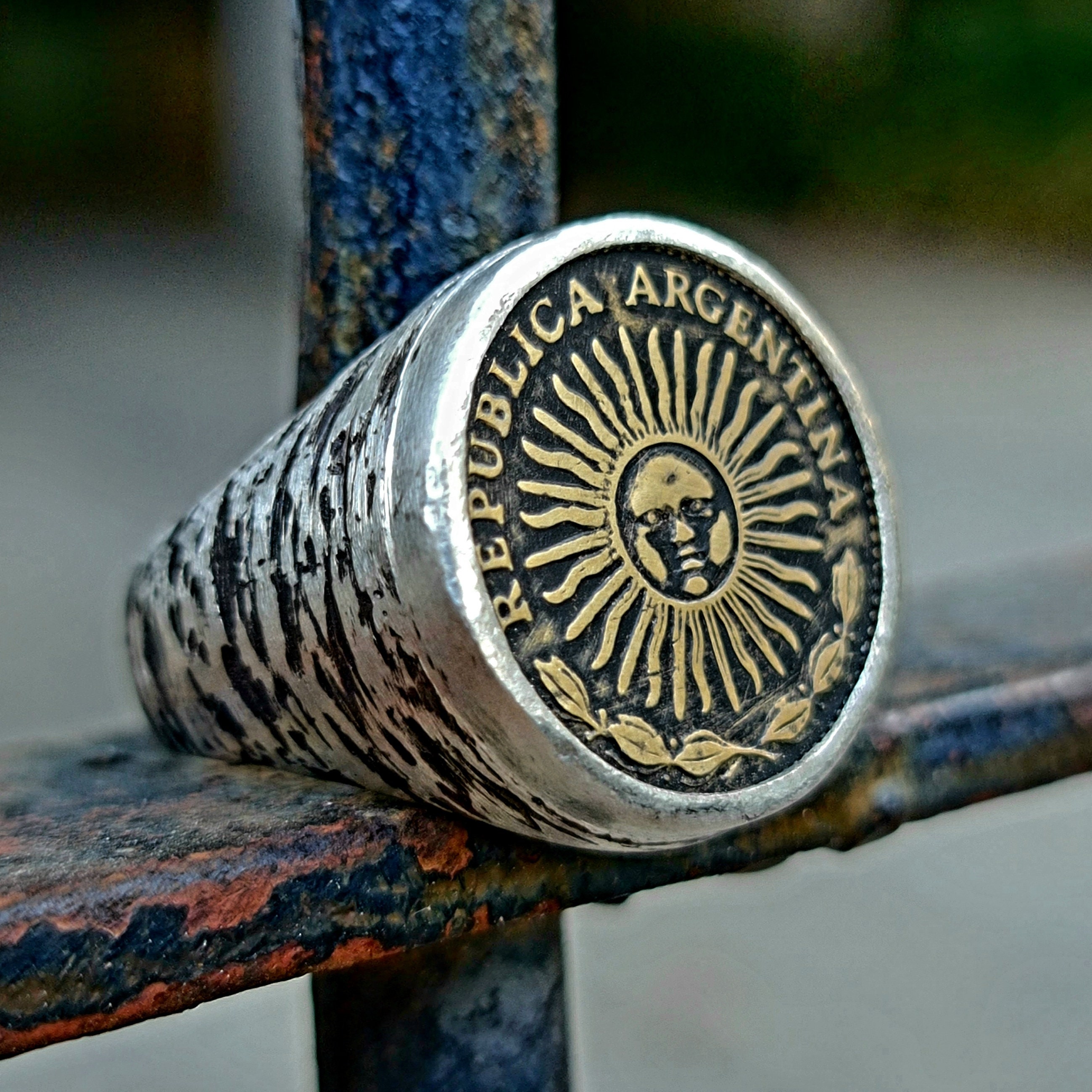 Sun silver men ring Sun star men ring Men ring silver | Etsy