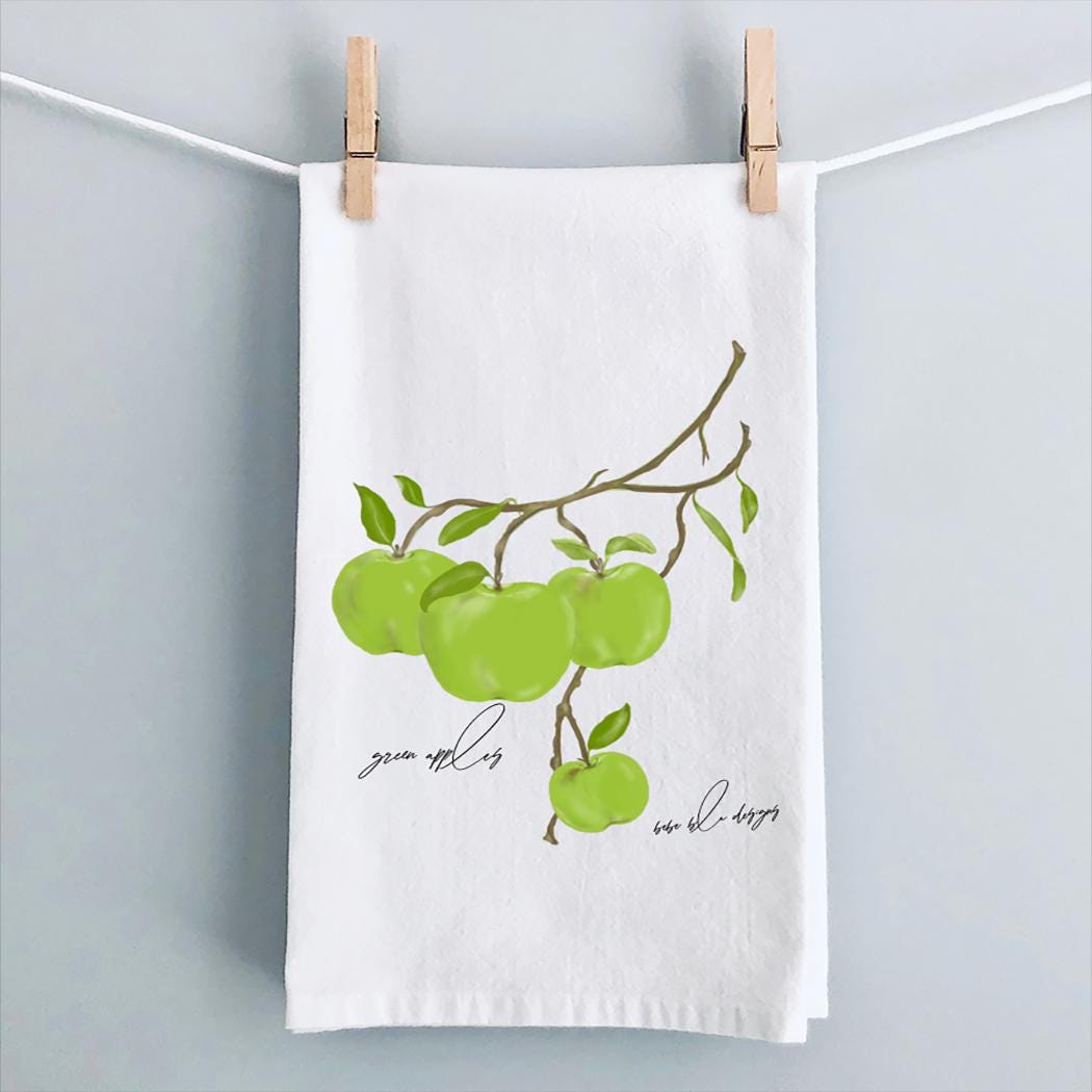 Apple Green Towel Etsy
