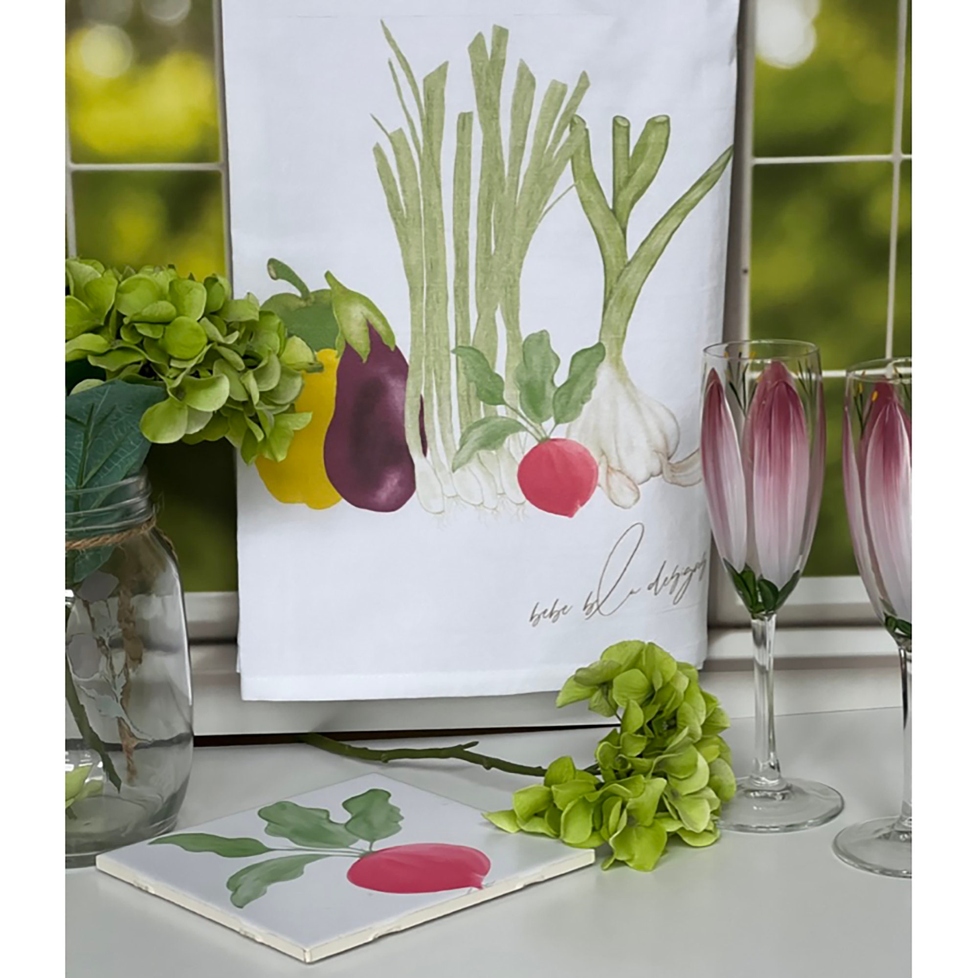 Vegetable Flour Sack Towel Vegetable Tea Towel Vegetables - Etsy