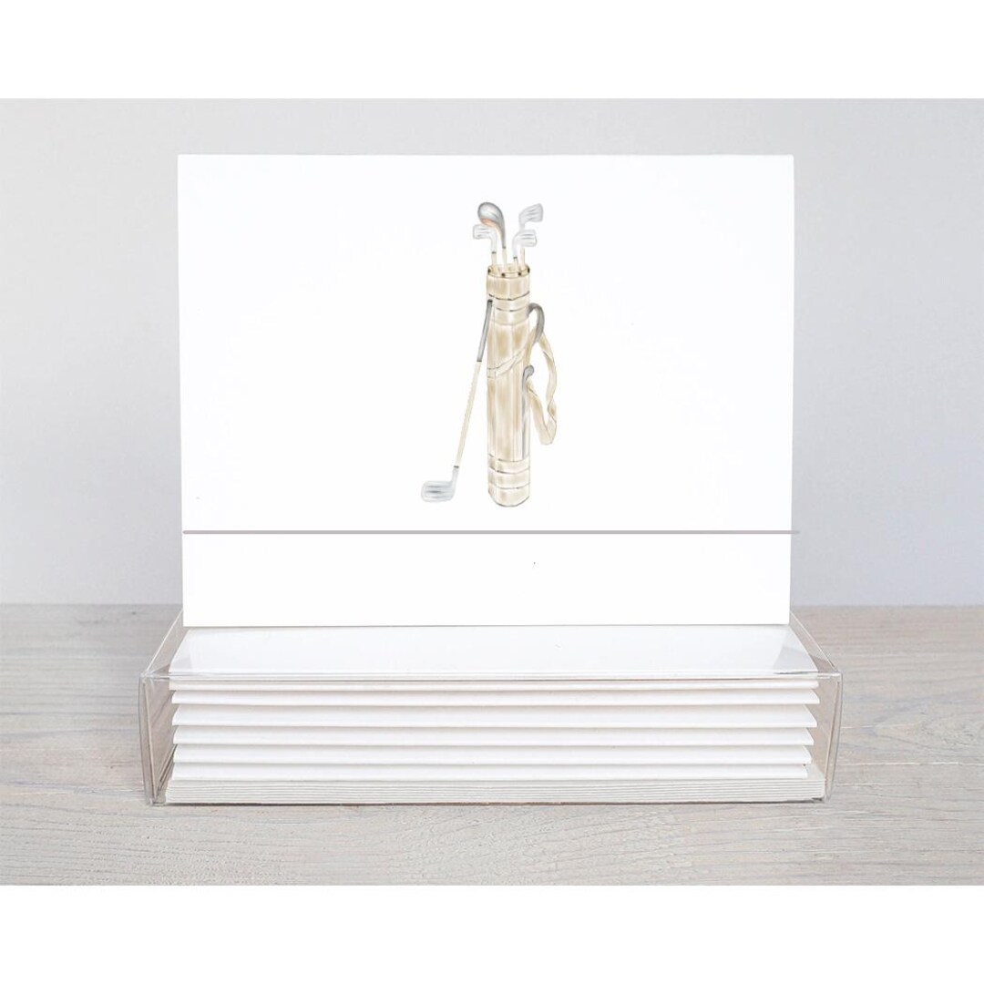 Vintage Golf Bag, Golf Stationery, Note Cards, Golf Note Cards, Sports ...