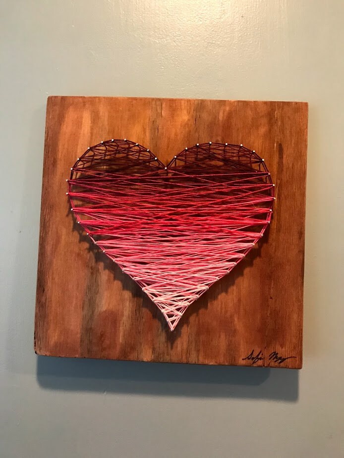 Colored Heart Gradient String Art - Etsy
