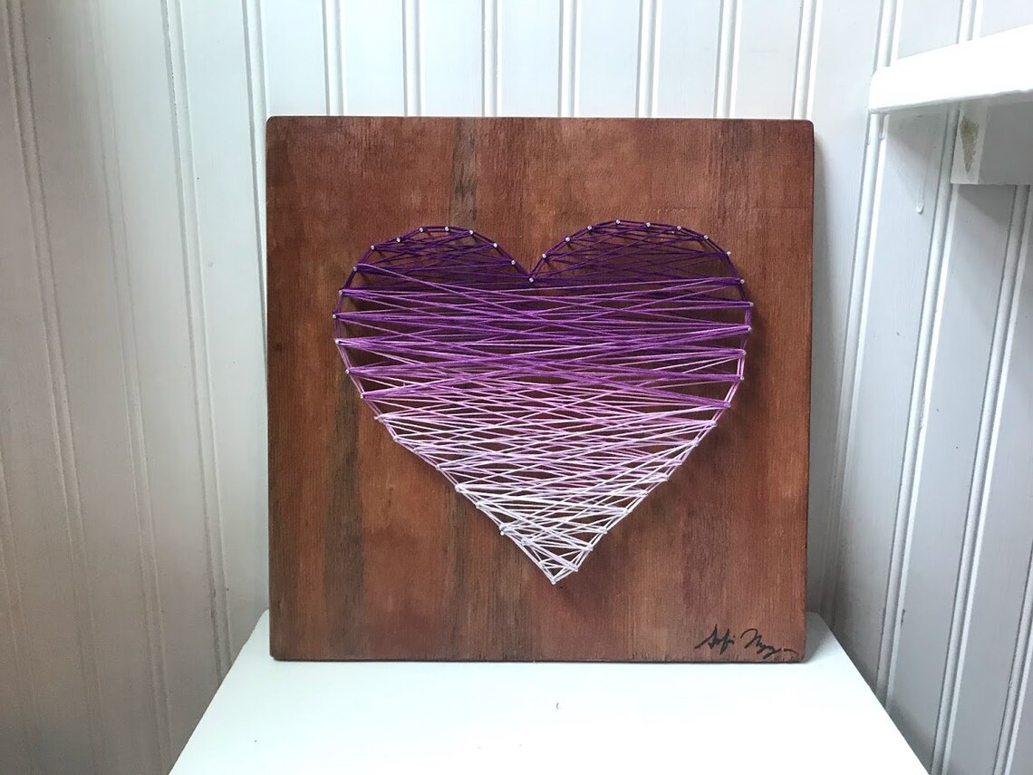 Colored Heart Gradient String Art - Etsy