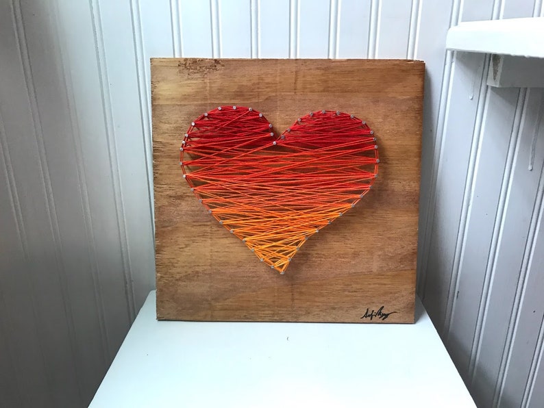 Colored Heart Gradient String Art - Etsy