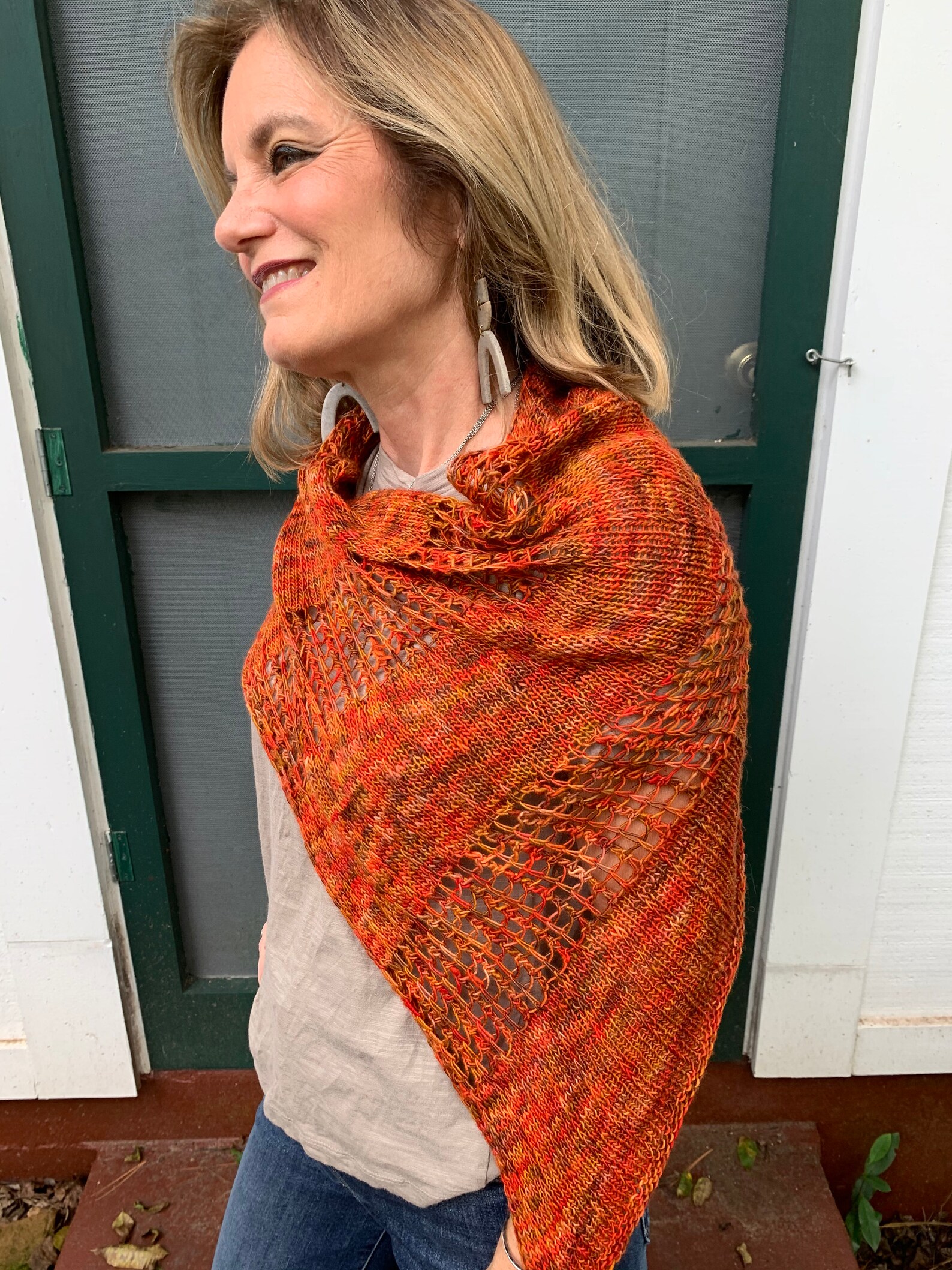 Autumn Shawl Knitted Shawl pattern - Etsy