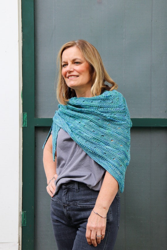 Ocean Waves Knitted Shawl Pattern | Etsy