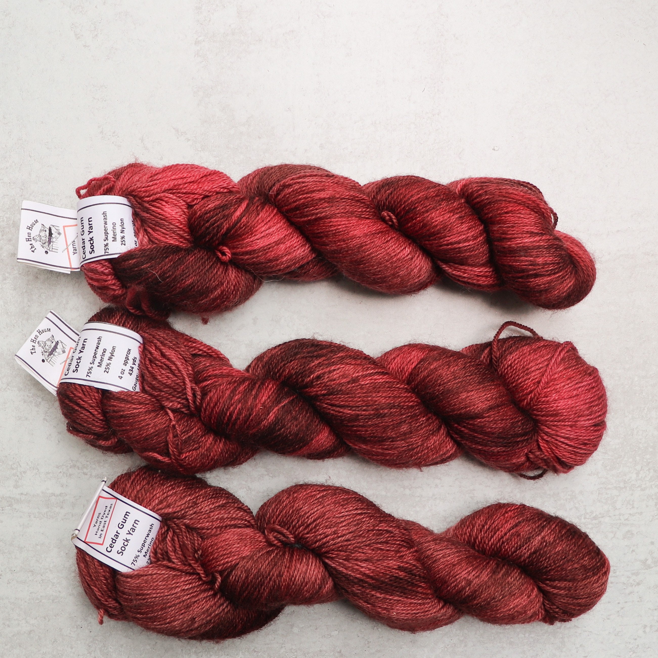 Cedar Gum Sock Yarn pomegranate - Etsy Hong Kong