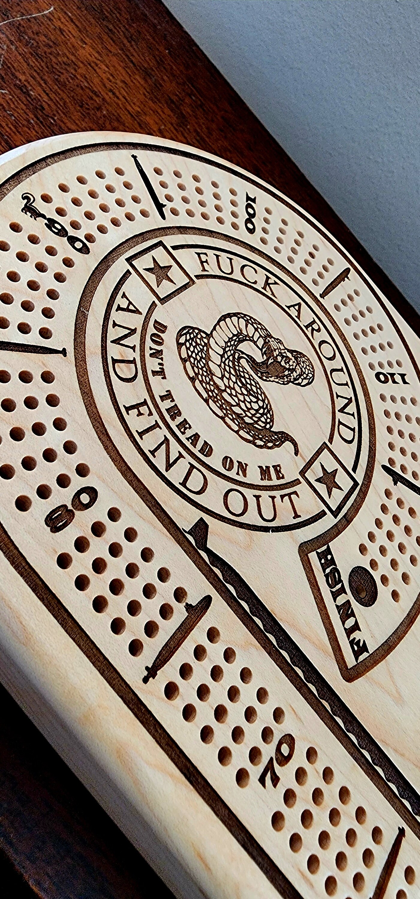 Maple 4 Player Submarine Cribbage Board With Carved Dolphins - Etsy