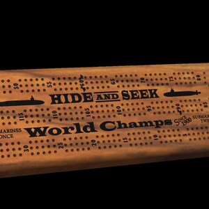 NEW!! Submarine Basic Cribbage Board - Teak - Etsy