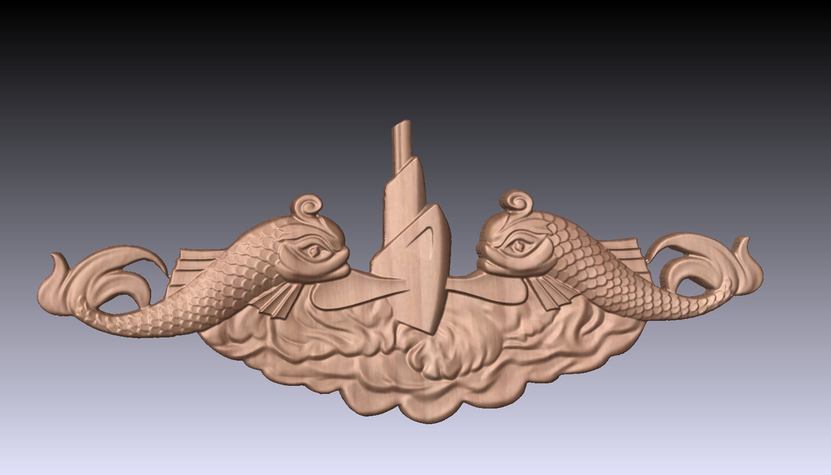 Submarine Dolphins Insignia — PENNICK WOODWORKING
